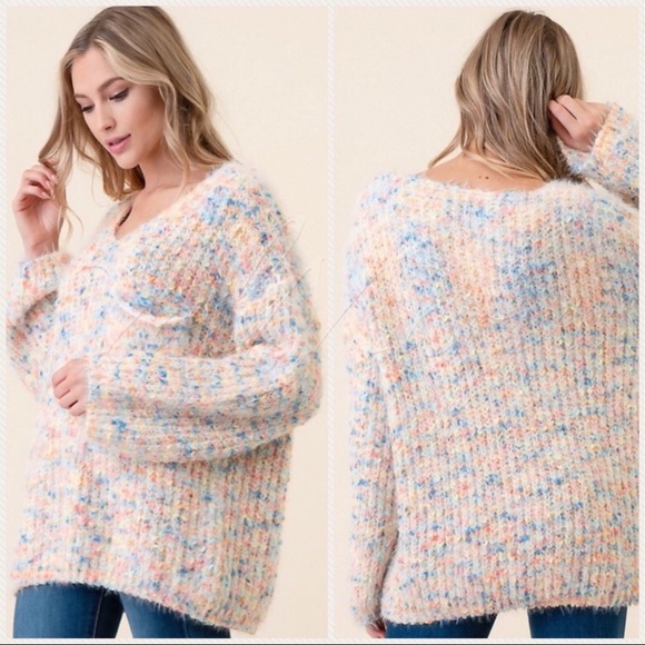 Sweaters | Multi Colored Confetti Knit Cardigan Sweater | Poshmark